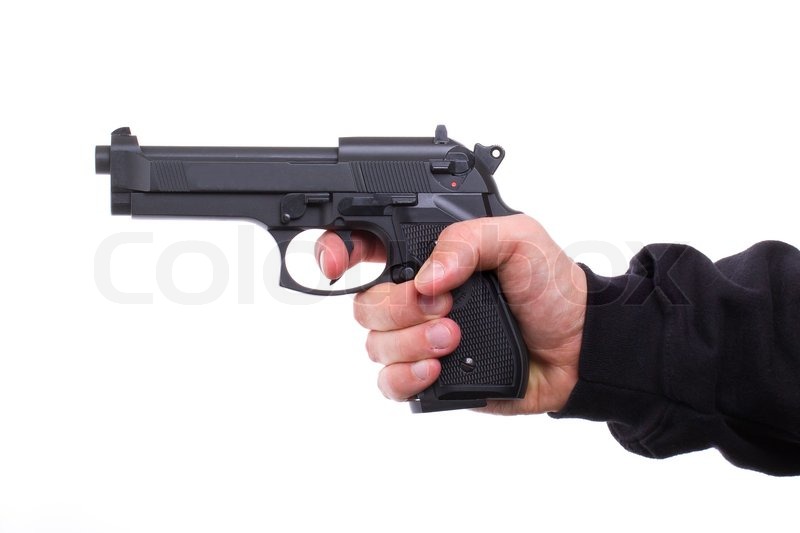 Pistol in hand | Stock image | Colourbox