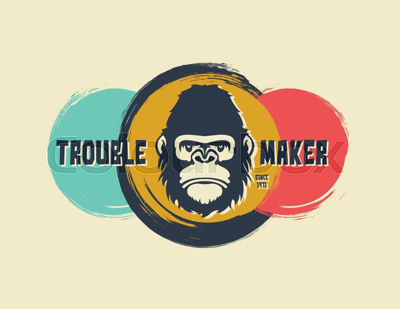 Trouble maker. Hand drawn ... | Stock vector | Colourbox