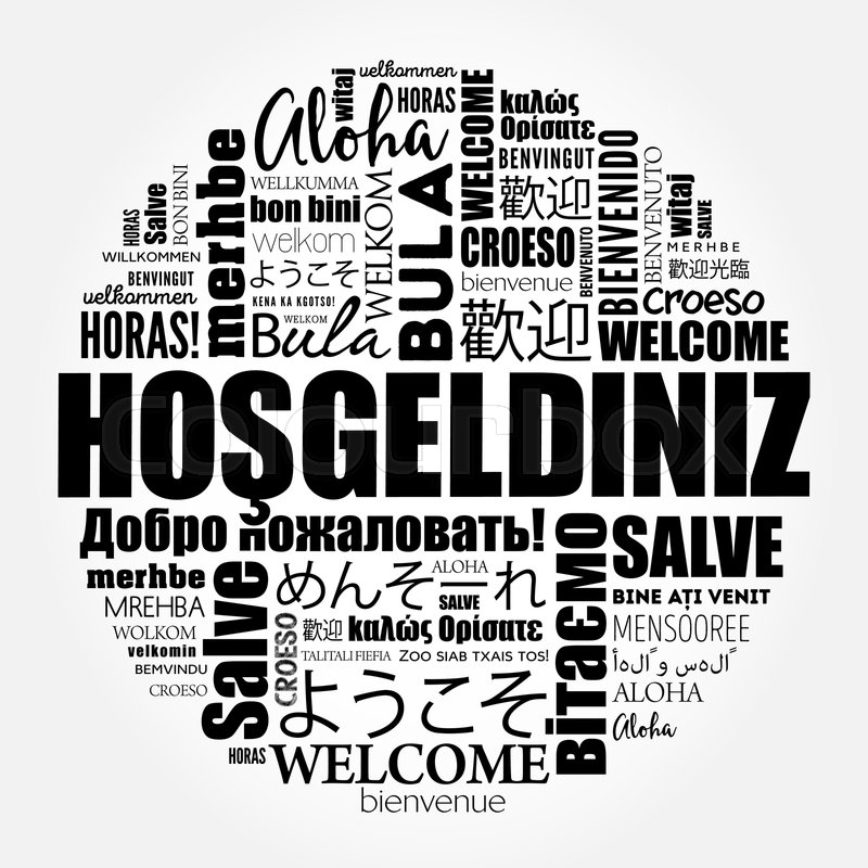 Hosgeldiniz (Welcome in Turkish) word ... | Stock vector | Colourbox