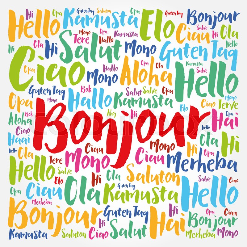 French Bonjour Clipart