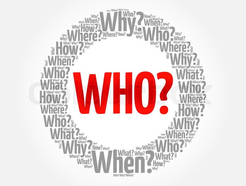 WHO Question and Questions whose ... | Stock vector | Colourbox