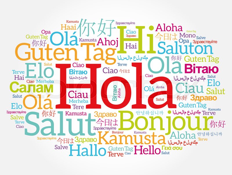 Hello In Different Languages Clipart
