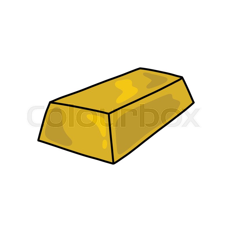 Gold Bar Icon Vector
