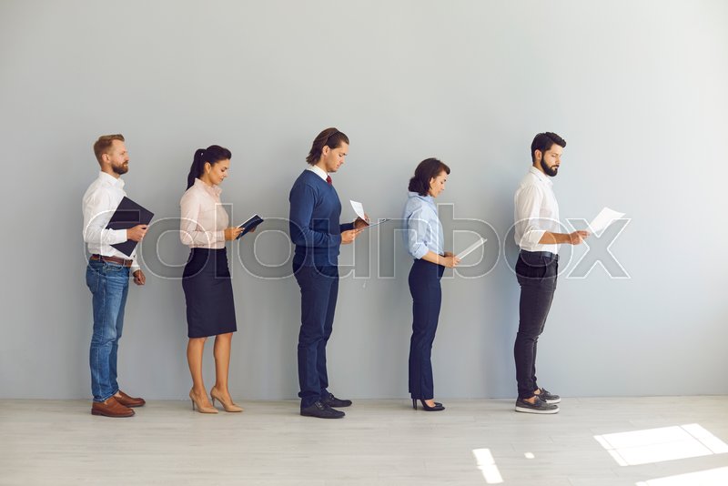 Young business job seekers applicants ... | Stock image | Colourbox