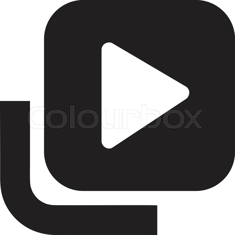 Simple video library icon sign design | Stock vector | Colourbox