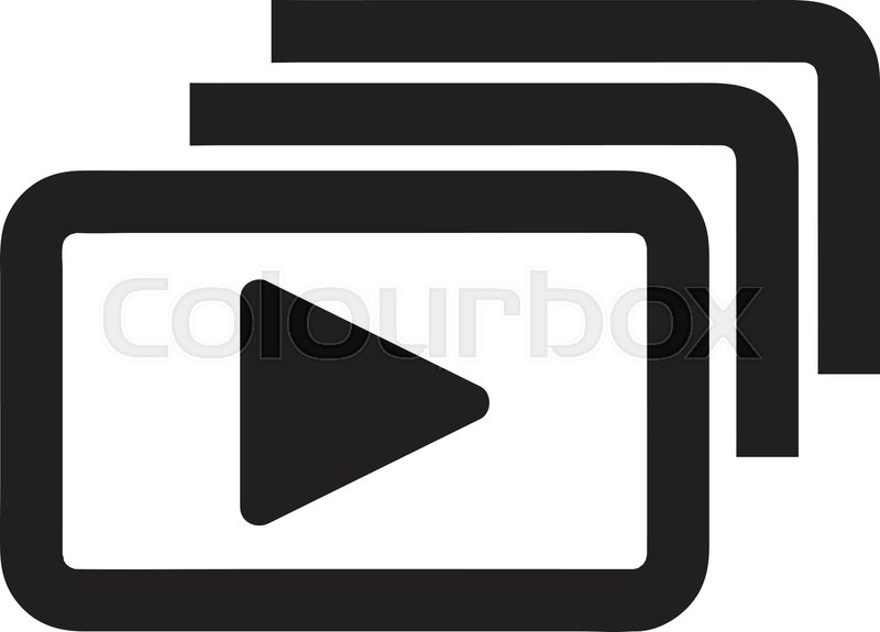 Simple video library icon sign design | Stock vector | Colourbox