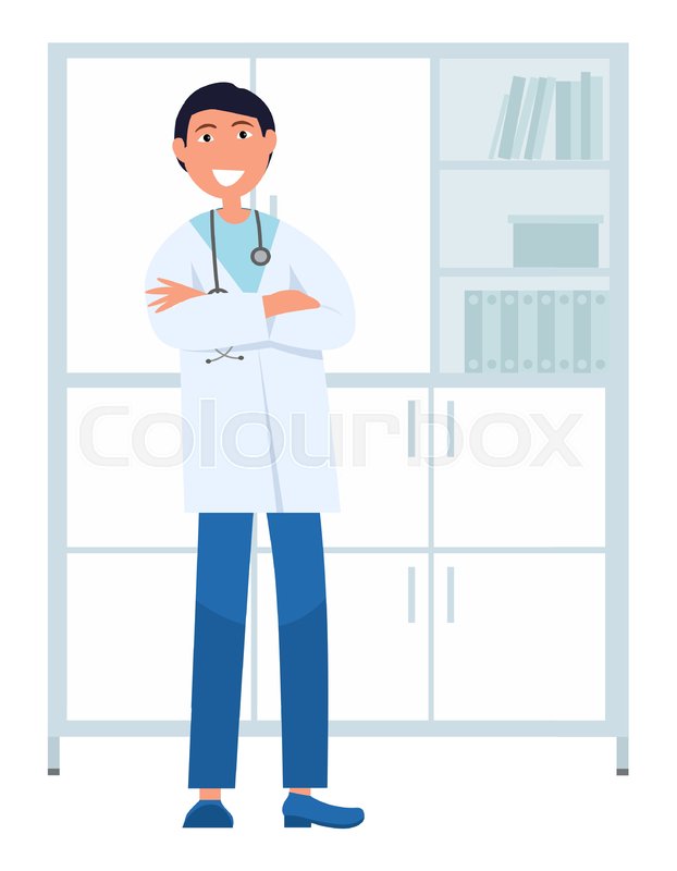 Cartoon Stethoscope Around Neck