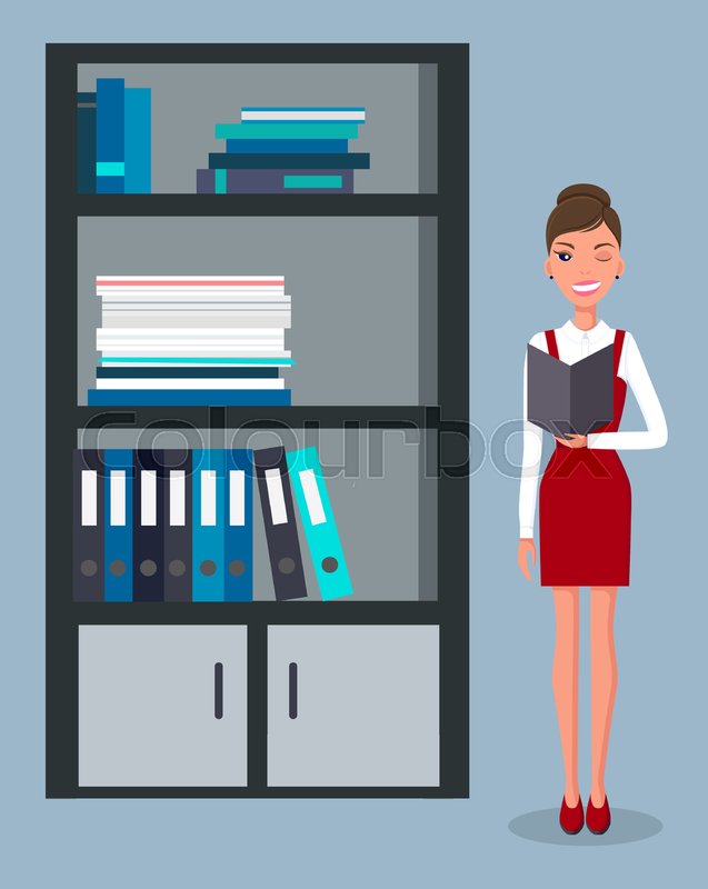 Organized Girl Cartoon
