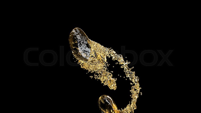 Liquid Oil splash drop in modern style ... | Stock video | Colourbox