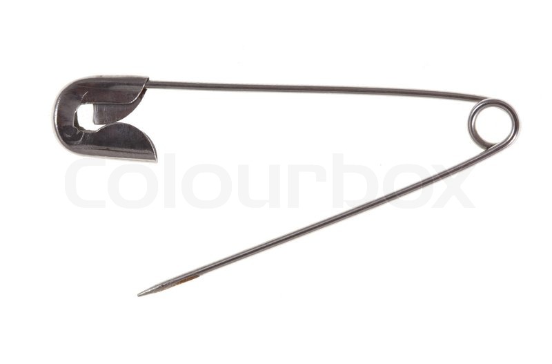 Open safety pin | Stock image | Colourbox