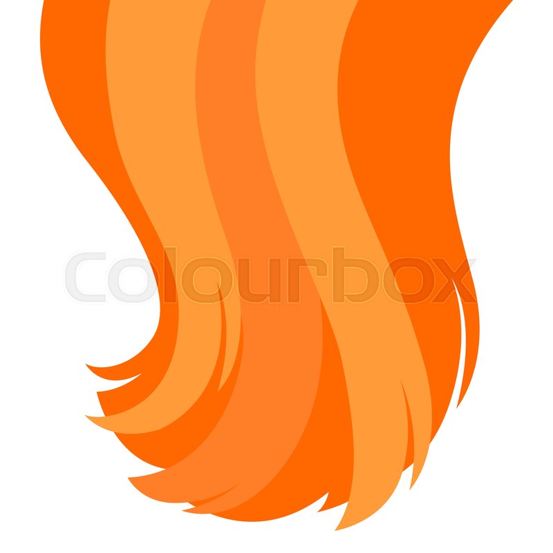 Illustration of curled hair strands. ... | Stock vector | Colourbox