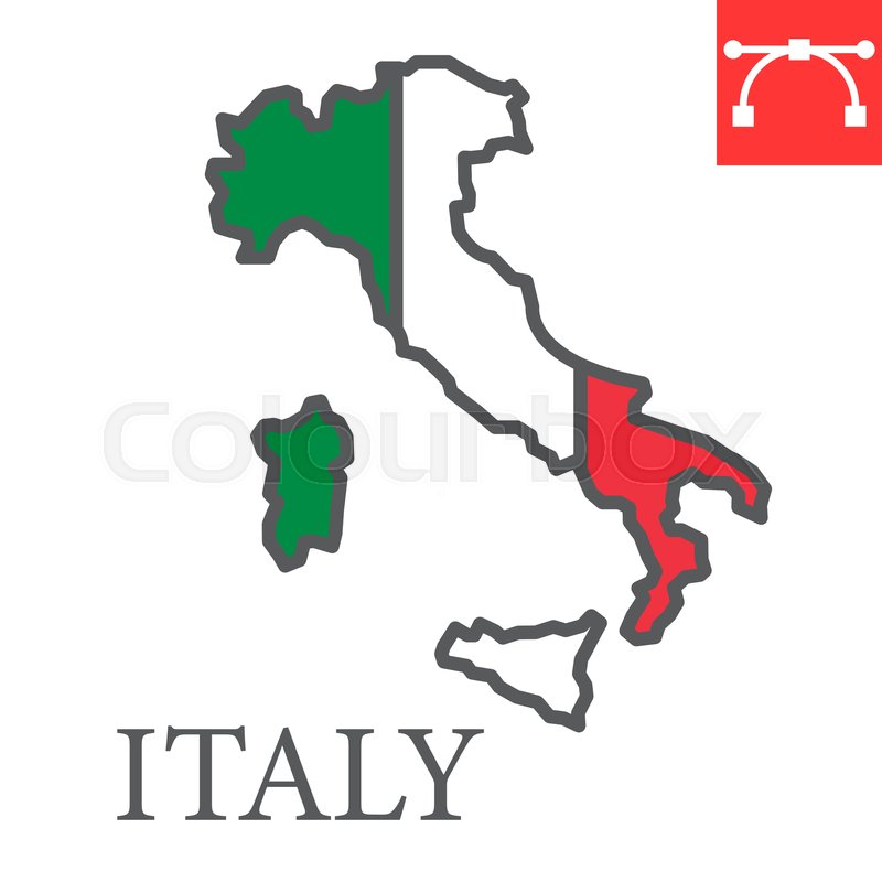 Italy Flag Outline