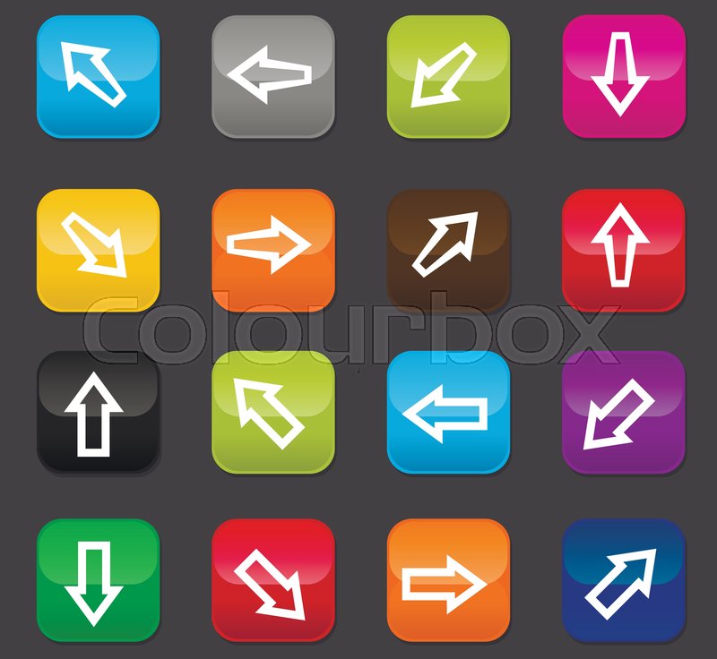 Arrows vector icons for user interface ... | Stock vector | Colourbox