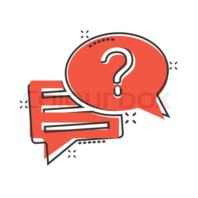 Question mark icon in comic style. ... | Stock vector | Colourbox