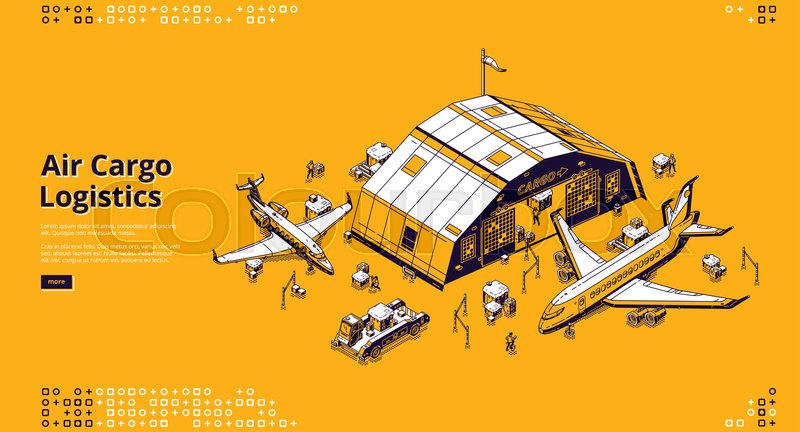 Air cargo logistics banner. ... | Stock vector | Colourbox