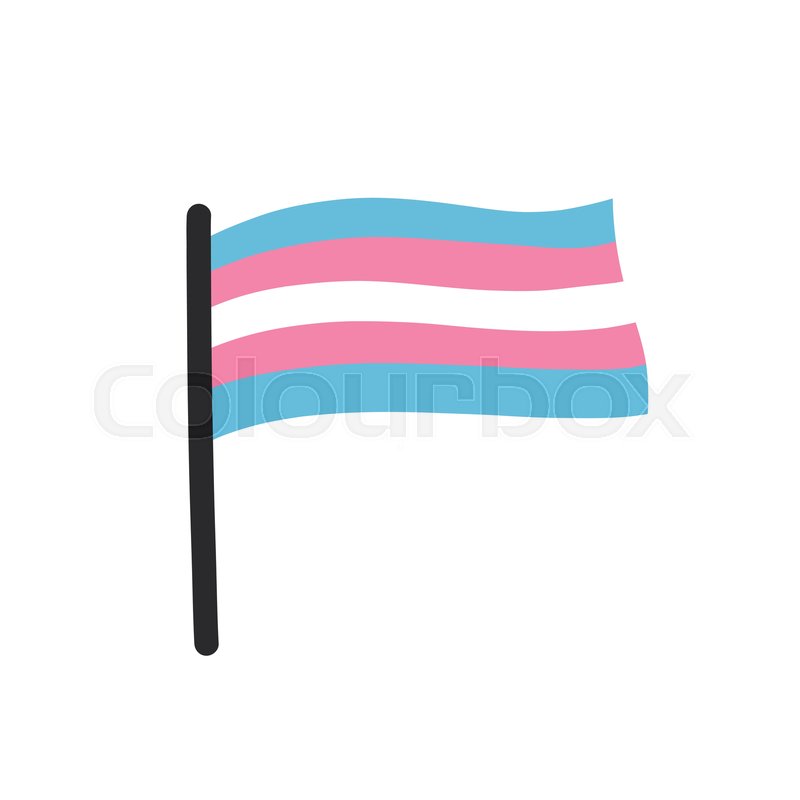 Transgender Flag Doodle Icon Vector Stock Vector Colourbox