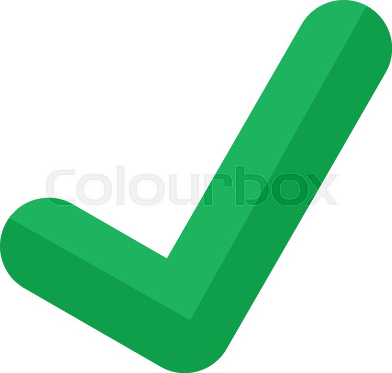 Tick icon sign design | Stock vector | Colourbox