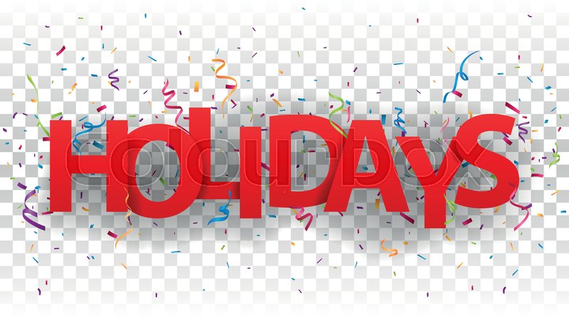 Vector Illustration of Holidays sign ... | Stock vector | Colourbox