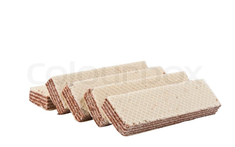 Wafers isolated | Stock image | Colourbox