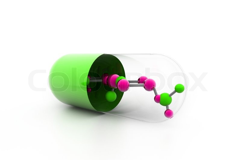 Molecules inside the capsule | Stock image | Colourbox