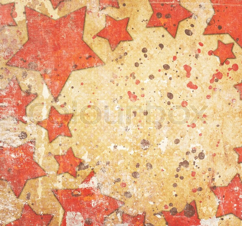 Grunge background with stars | Stock image | Colourbox