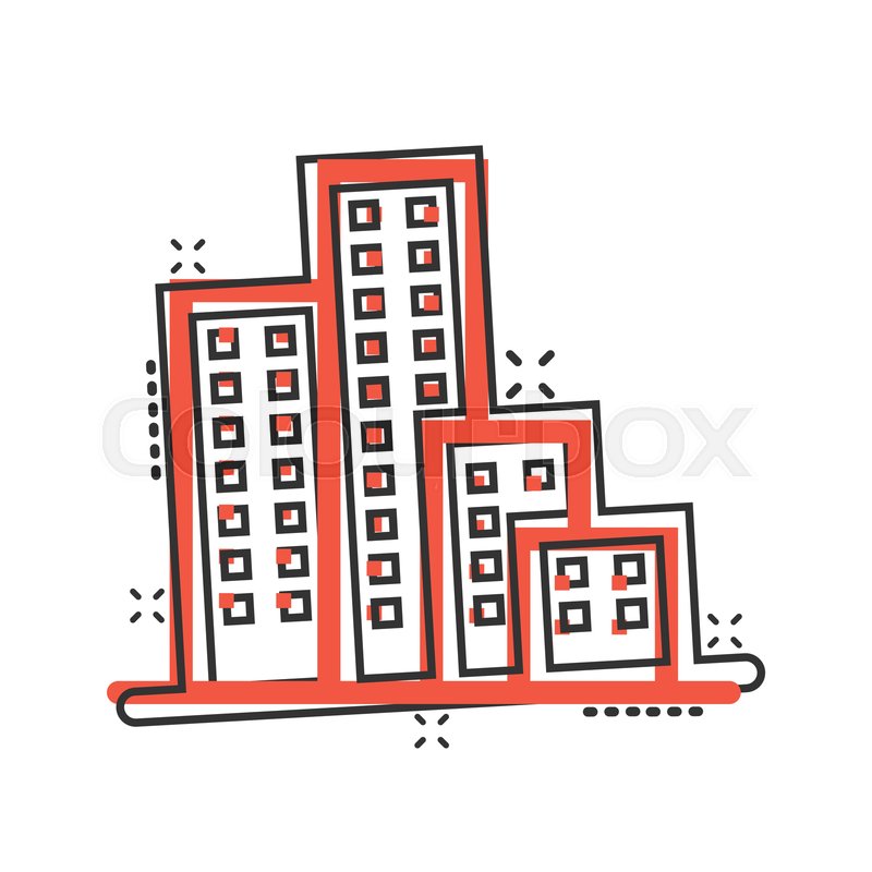 Small Business Building Cartoon