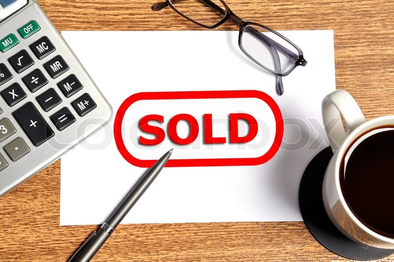 Note sold | Stock image | Colourbox