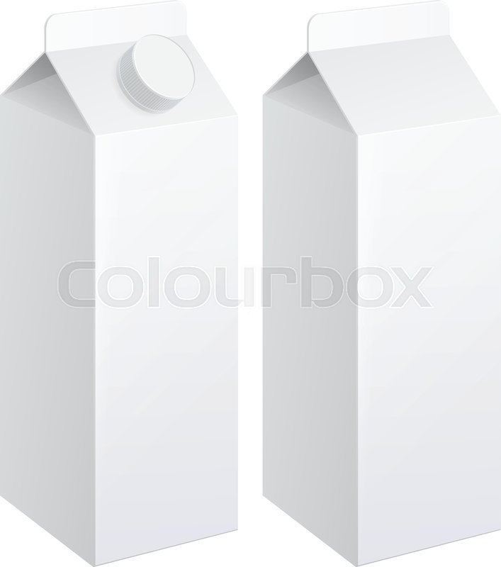 Realistic carton of milk carton ... | Stock vector | Colourbox