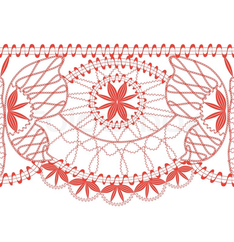 Red And Black Lace Border