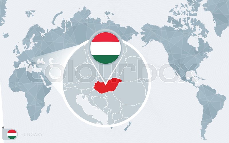 Hungary Flag Map