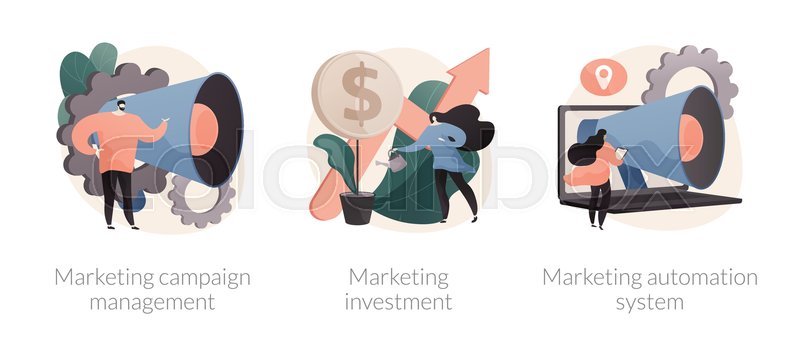 Marketing campaign management abstract ... | Stock vector | Colourbox