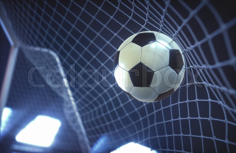 Soccer ball, scoring the goal and ... | Stock image | Colourbox