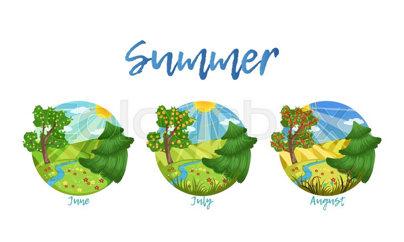 Cartoon August Summer