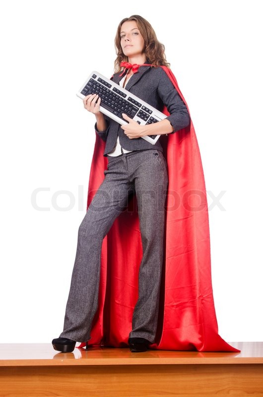 Businesswoman in superwoman concept | Stock image | Colourbox