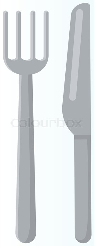 Black Cartoon Fork