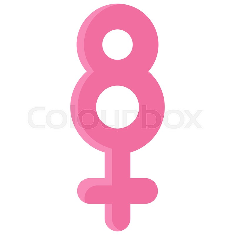 Female with Number Eight symbol icon, ... | Stock vector | Colourbox