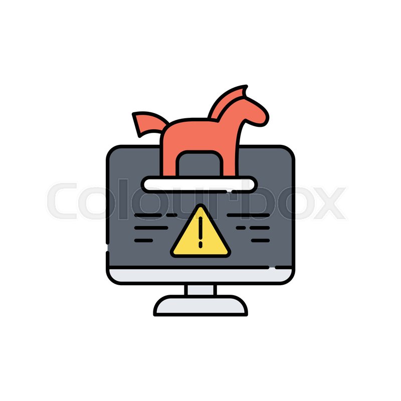 Computer Trojan Clipart