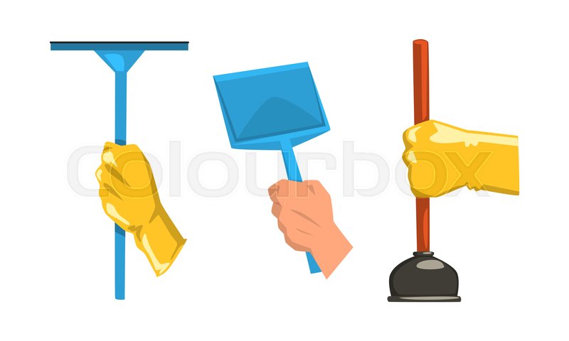 Cartoon Cleaning Tools