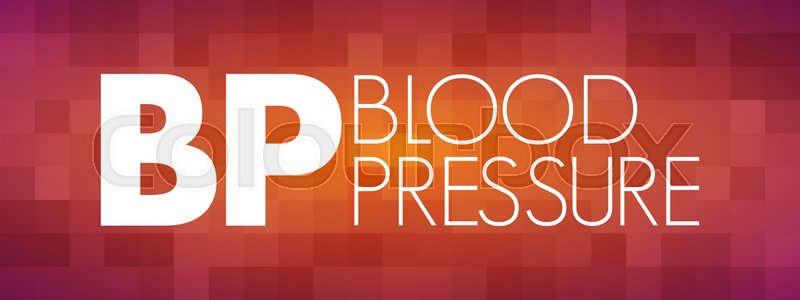 BP - Blood Pressure acronym, medical ... | Stock vector | Colourbox