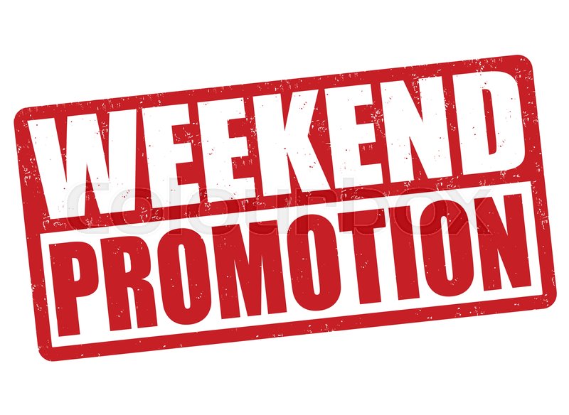 Weekend promotion grunge rubber stamp ... | Stock vector | Colourbox