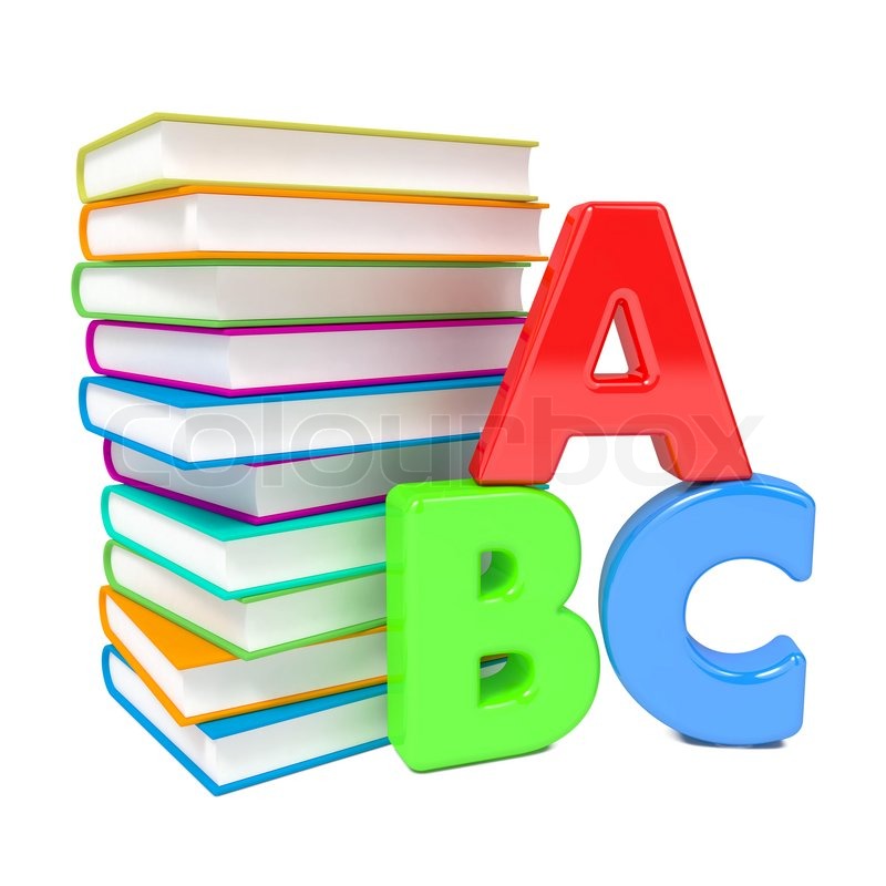 ABC Letters with Group of Books | Stock image | Colourbox