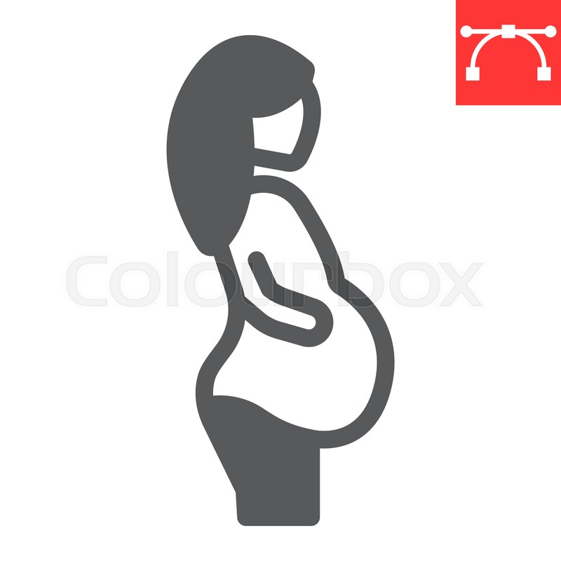 Pregnant Woman Icon Vector