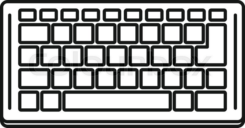 Computer Keyboard Clipart Black And White