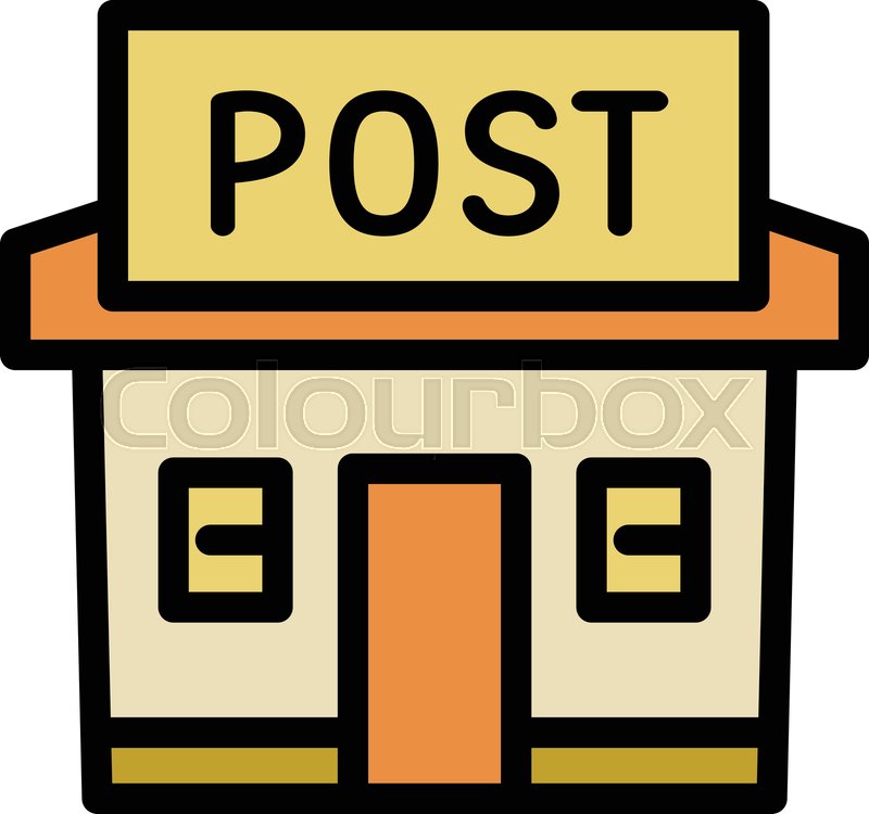 Post Office Black And White Clipart