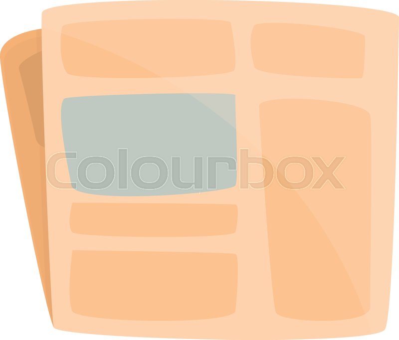 Fold newspaper icon. Cartoon of fold ... | Stock vector | Colourbox