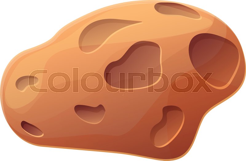 Asteroid comic icon. Cartoon of ... | Stock vector | Colourbox