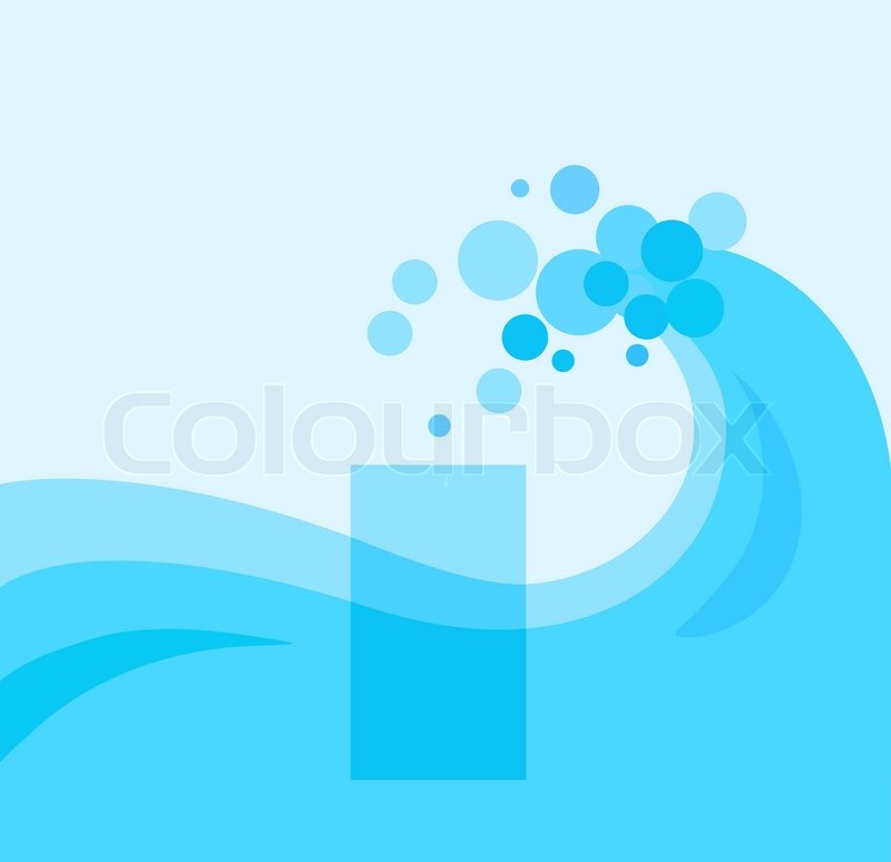 Abstract blue background with glass ... | Stock vector | Colourbox