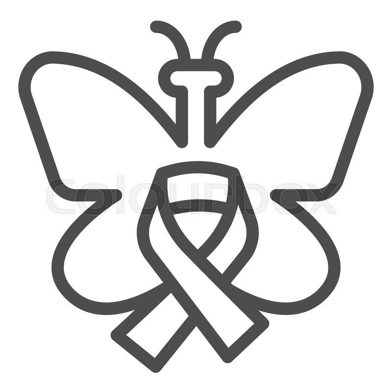 Black Cancer Ribbon Vector
