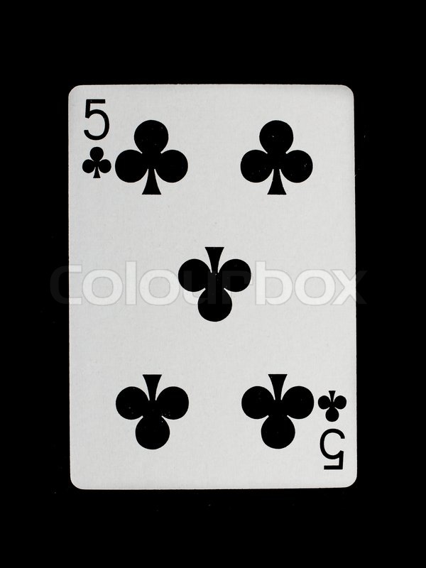 Playing card five | Stock image | Colourbox