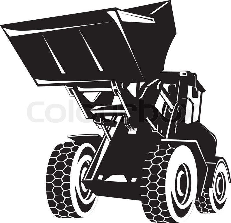 Illustration of a front end loader ... | Stock vector | Colourbox